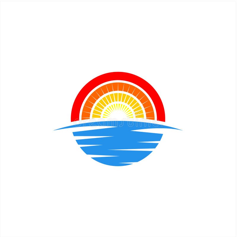 Sunset Logo Design Vector Illustration Stock Illustration ...