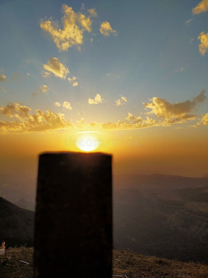 Sunset at Lonavala, Mountain Stock Photo - Image of lonavala, sunset ...