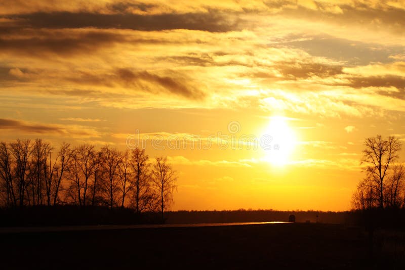 Sunset and long road stock photo. Image of stratus, afternoon - 11579074