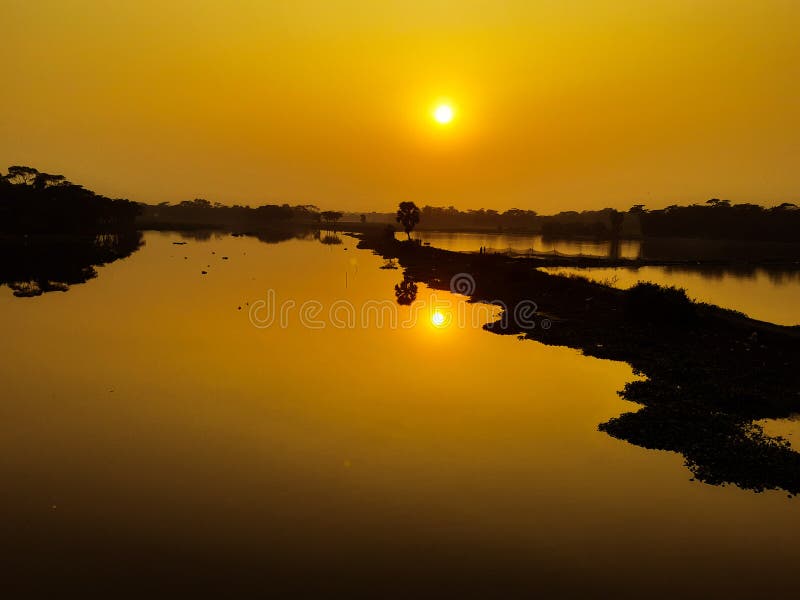 Sunset look nice stock photo. Image of afterglow, reflection - 221290872