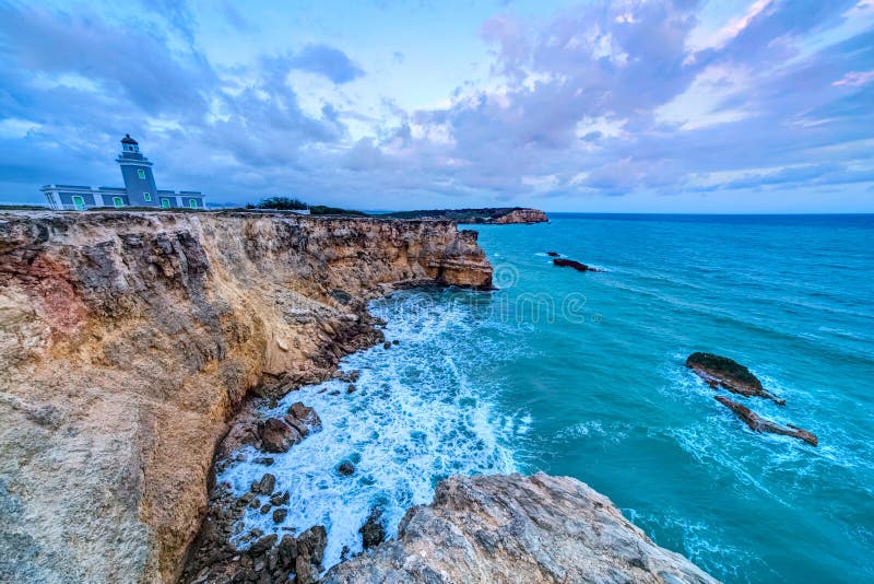 Sunset at Los Morrillos Lighthouse, Cabo Rojo, Puerto Rico Stock Image ...