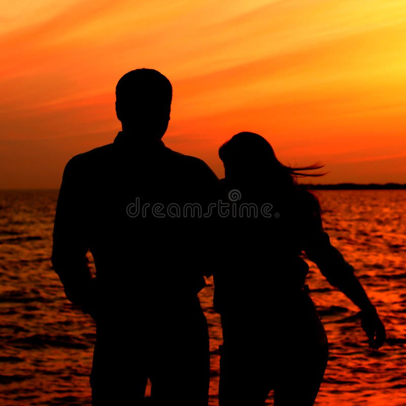 Sunset love stock photo. Image of male, girlfriend, golden - 5513942