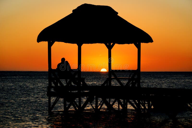 Lovers at sunset stock photo. Image of enjoying, love - 36619722