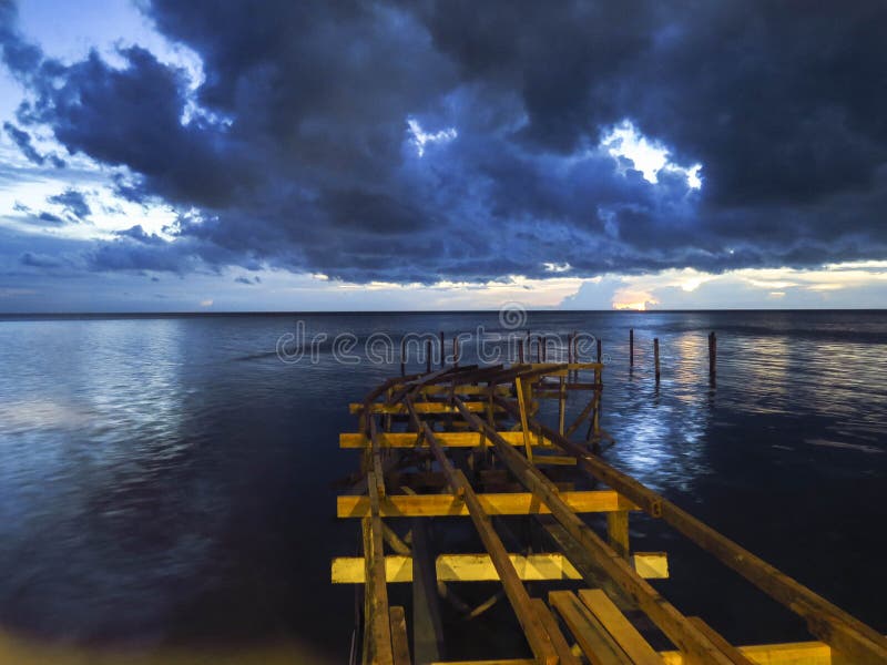 Sunset stock photo. Image of natural, dusk, flower, colorful - 81068220