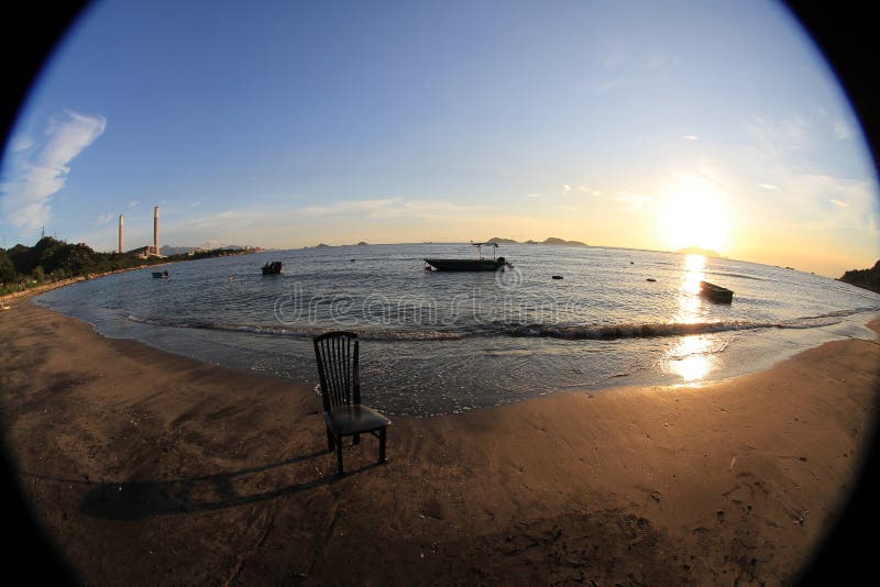 Sunset in Lung Kwu Tan, Hong Kong. 20 Aug 2011 Stock Photo - Image of ...
