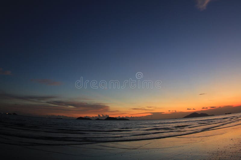 Sunset in Lung Kwu Tan, Hong Kong. 20 Aug 2011 Stock Photo - Image of ...
