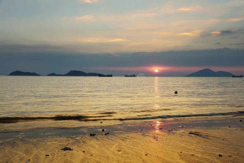 Sunset in Lung Kwu Tan, Tuen Mun Stock Image - Image of evening, season ...