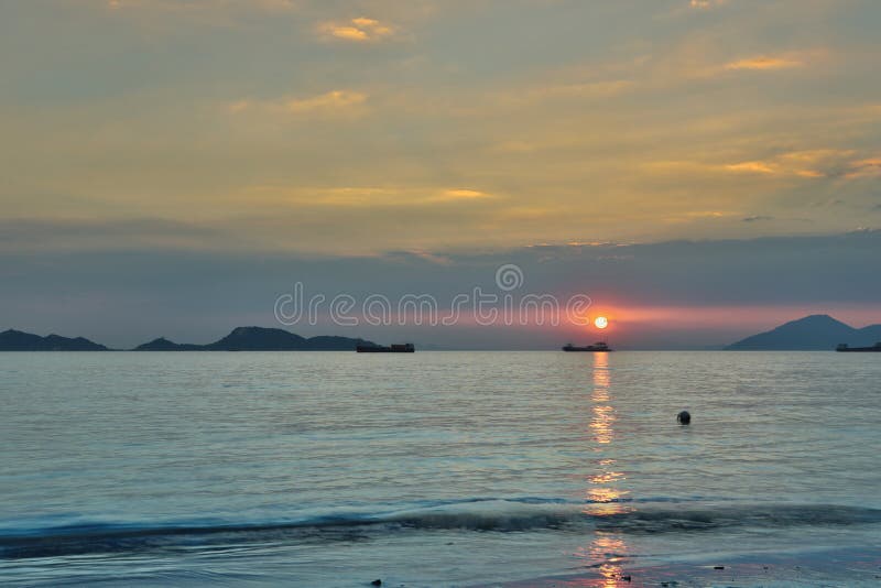 Sunset in Lung Kwu Tan at 2016 Stock Photo - Image of tsai, pacific ...