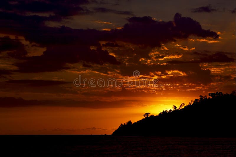 Sunset in madagascar stock image. Image of tree, black - 53052537