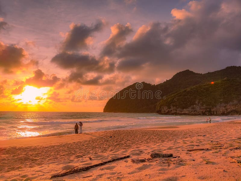 Sunset before Maghrib Prayer, Beautiful Situation for Break Stock Image ...