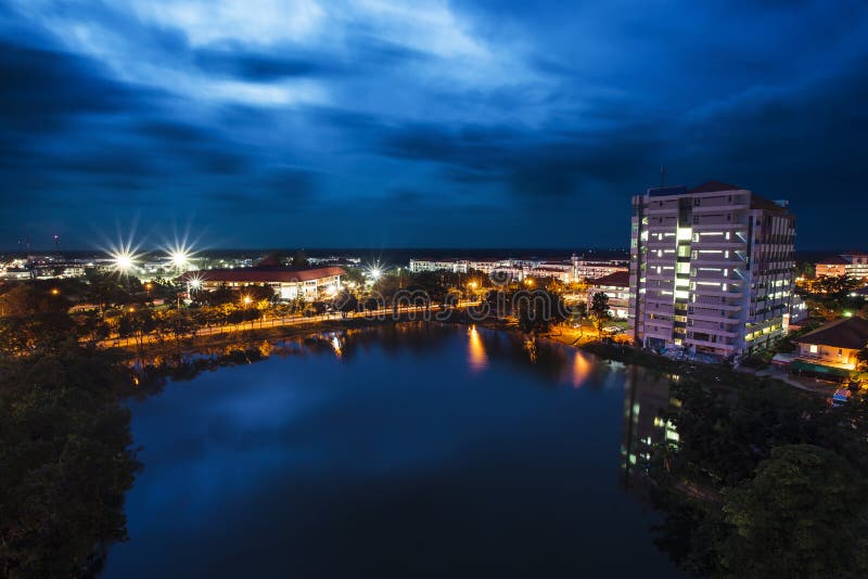 Sunset at Mahasarakham University Stock Photo - Image of asian ...