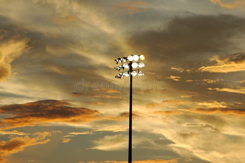 Sunset at a Major League Baseball Game Stock Image - Image of sport ...