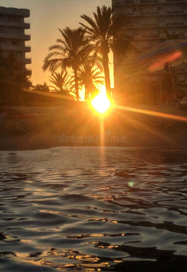 Sunset in Majorca stock photo. Image of nature, beautiful - 130908434