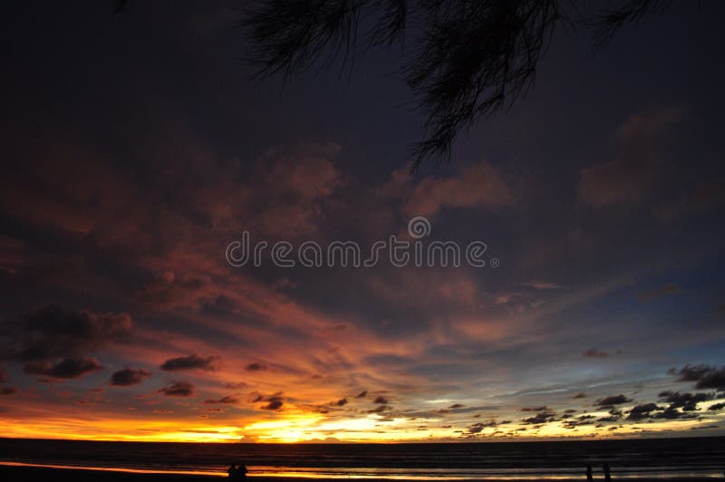 Sunset at the Maldives Beaches Stock Photo - Image of bekenu, coastal ...