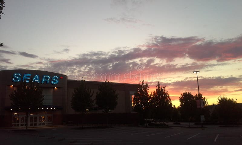 Sunset at the Mall editorial image. Image of shopping - 56005840