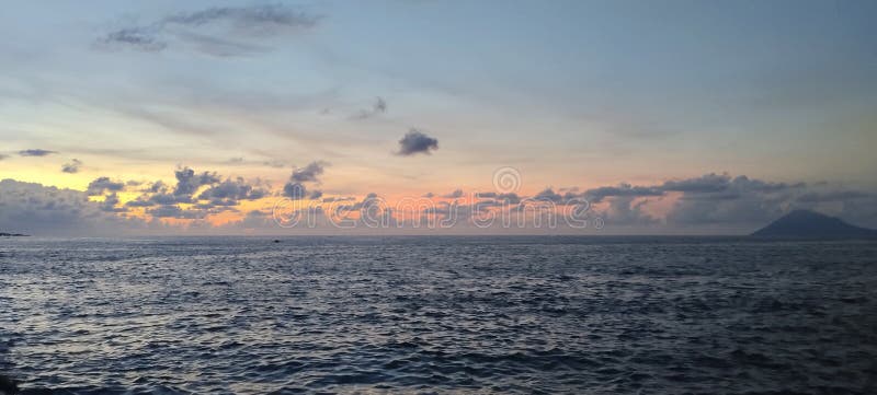 Sunset Manado Tua - Life is Good Stock Image - Image of manado, good ...