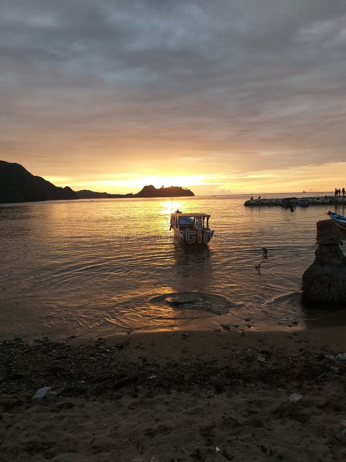 Sunset at the Mandeh Islands at the Banana River Crossing Location ...