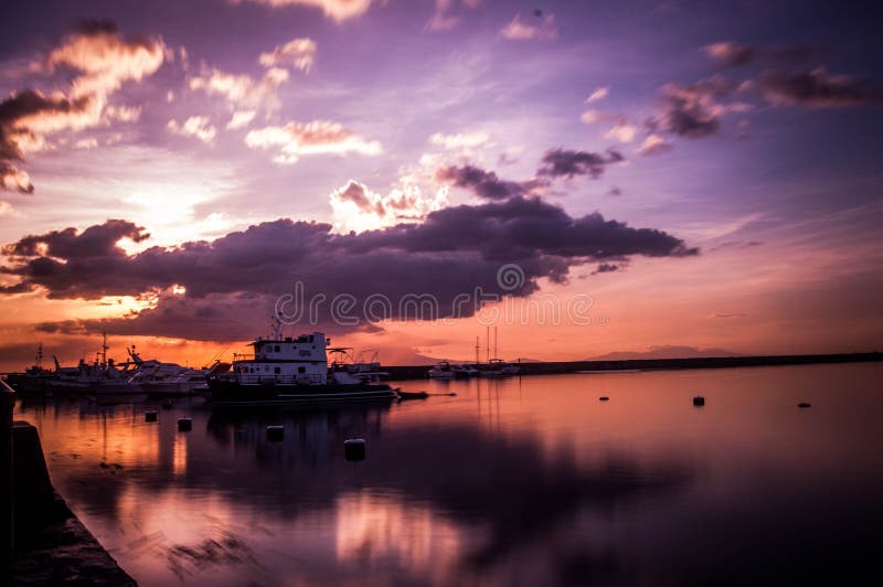SunSet Manila Bay stock photo. Image of sunset, harbour - 80271156