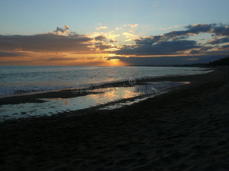 Sunset in Marbella, South of Spain Stock Photo - Image of scene ...