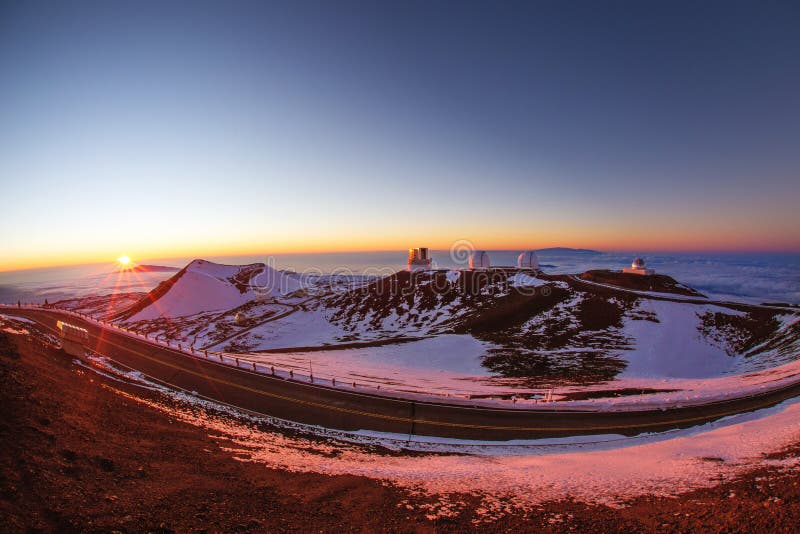 Sunset on Mauna Kea stock photo. Image of sunset, mauna - 49100406