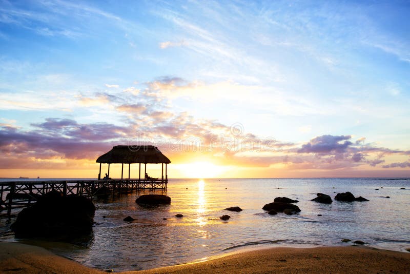 Mauritius Sunset stock image. Image of horizon, summer - 42329977