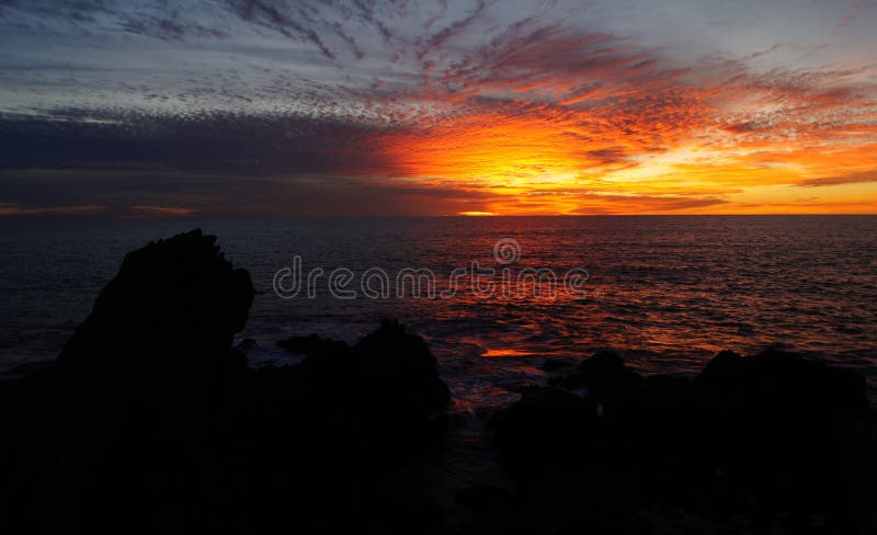 Sunset in Mazatlan, Sinaloa, Mexico Stock Image - Image of horizon ...