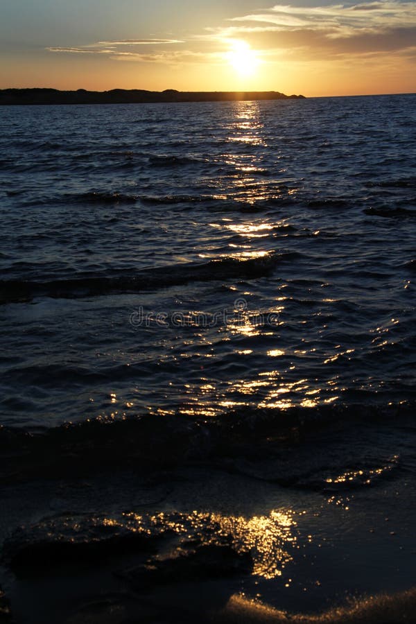 Sunset in Cyprus stock photo. Image of wave, beach, shore - 29872818