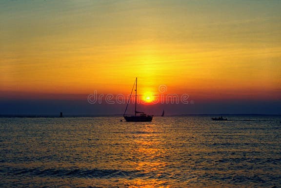 Sunset at Menemsha02 stock image. Image of calm, landscape - 45457317