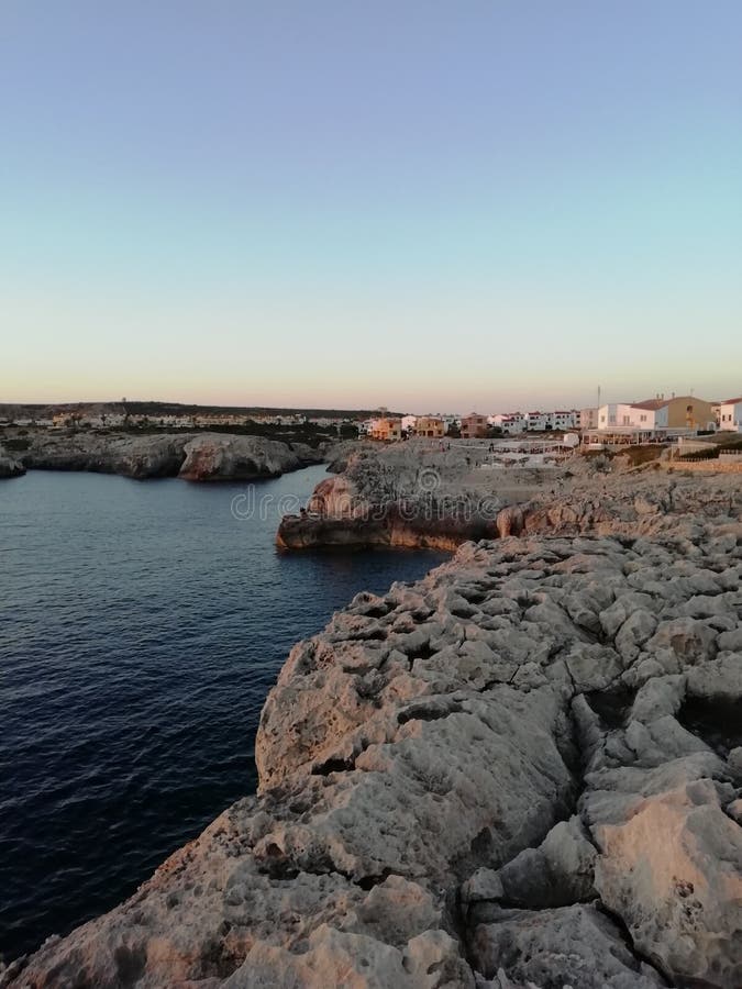 Sunset in Menorca island stock image. Image of holiday - 150347991