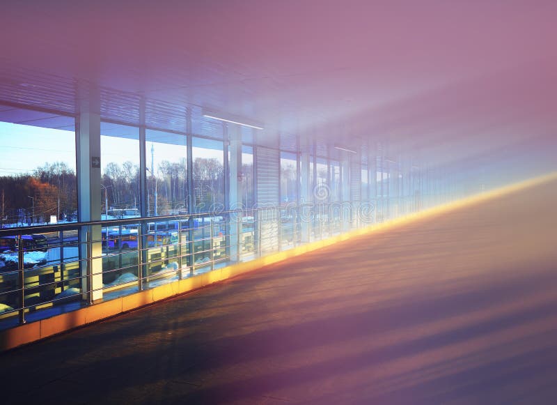 Sunset Metro Transition Transportation Background Stock Image - Image ...