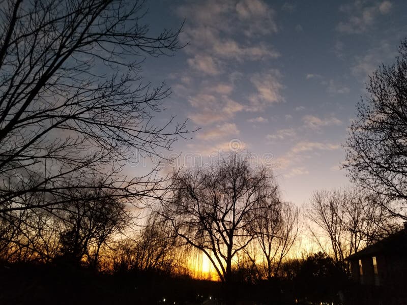Sunset mid west stock photo. Image of west, trees, sunset - 136041598