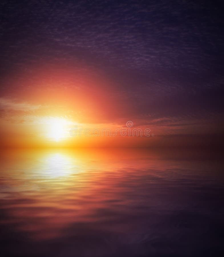 Sunset in the Middle of the Storm. Sun and Darkness Stock Image - Image ...