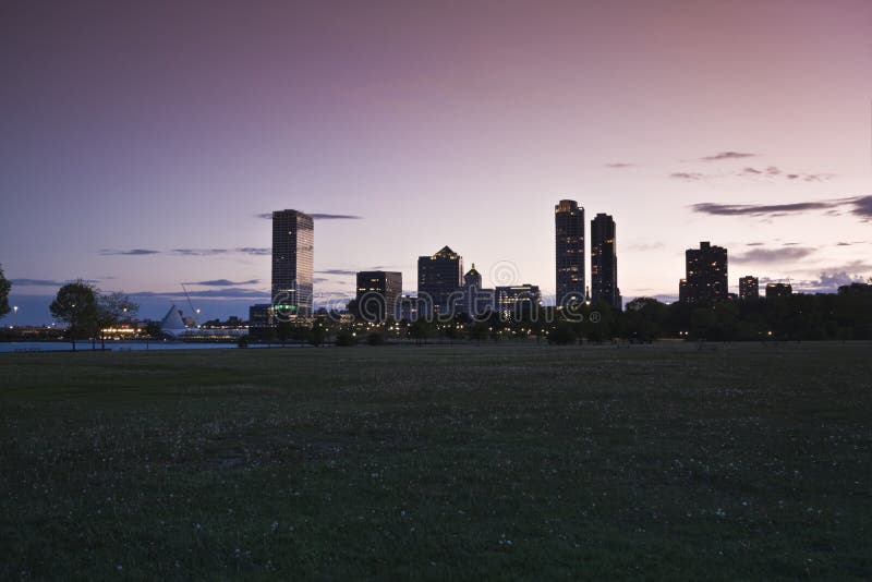 Sunset in Milwaukee stock photo. Image of famous, vacations - 9658678