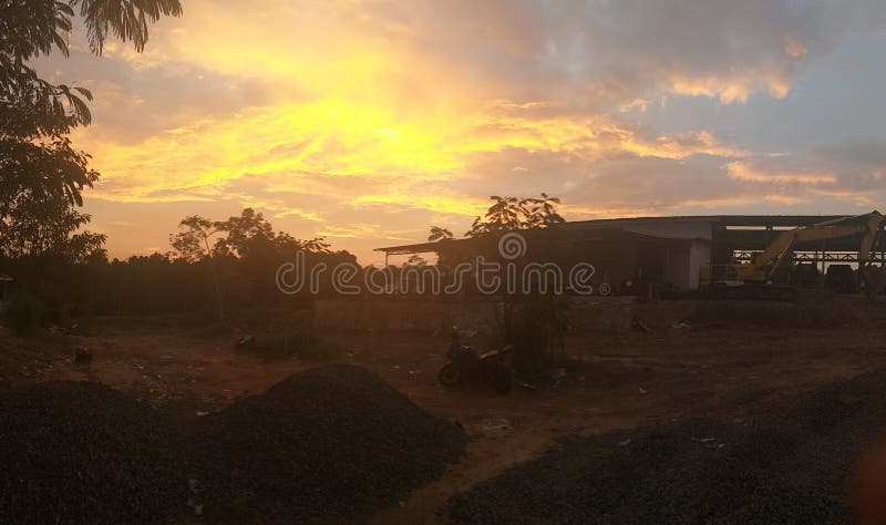 Sunset At The Ex-mining Lake Stock Photo - Image of clouds, beautiful ...