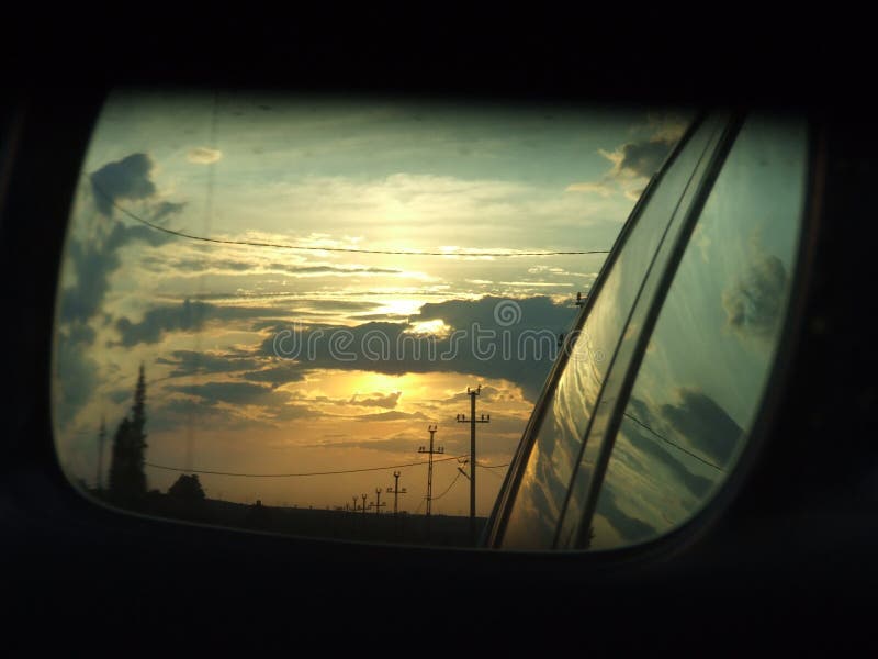 Sunset in the mirror stock image. Image of sunset, nature - 3633585