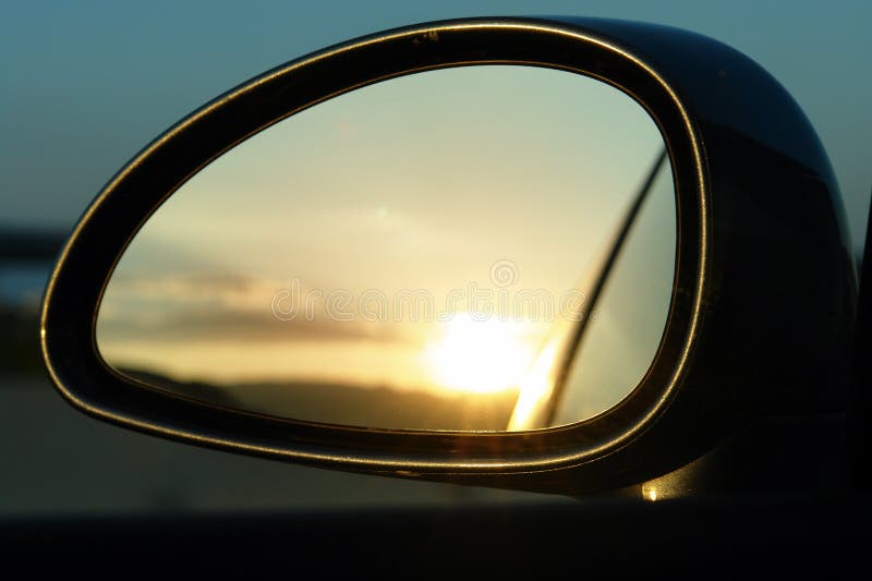 Mountains Reflecting In Rear View Mirror Picture. Image: 96113831