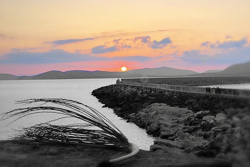 Sunset mix colours stock image. Image of black, sunset - 123970565