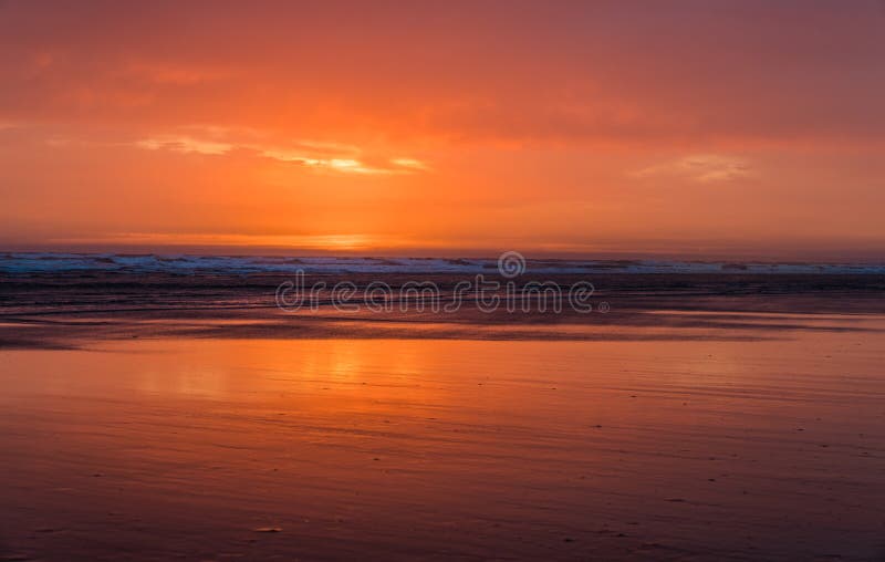 Sunset at Moclips Washington State Stock Photo - Image of ocean, beauty ...