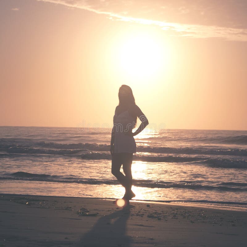 Sunset stock image. Image of sand, ocean, tide, sunset - 70790611