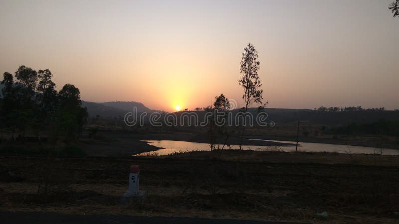 Sunset stock photo. Image of dawn, india, phenomenon - 104096174