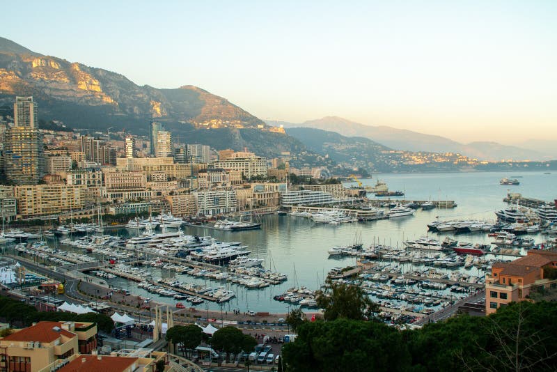 Sunset at the Montecarlo Dock Editorial Image - Image of pier, harbor ...
