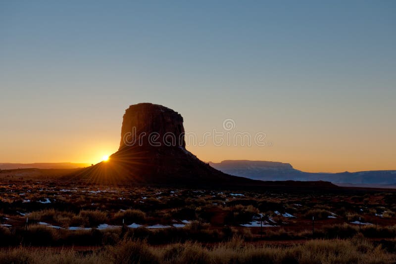 Sunset at Monument Valley stock image. Image of sundown - 8842321