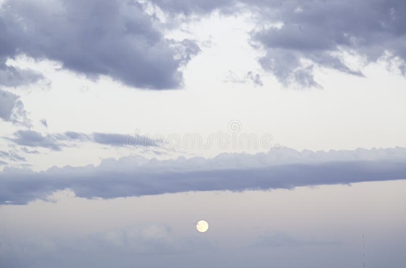 Sunset with moon stock photo. Image of dramatic, beauty - 50611608
