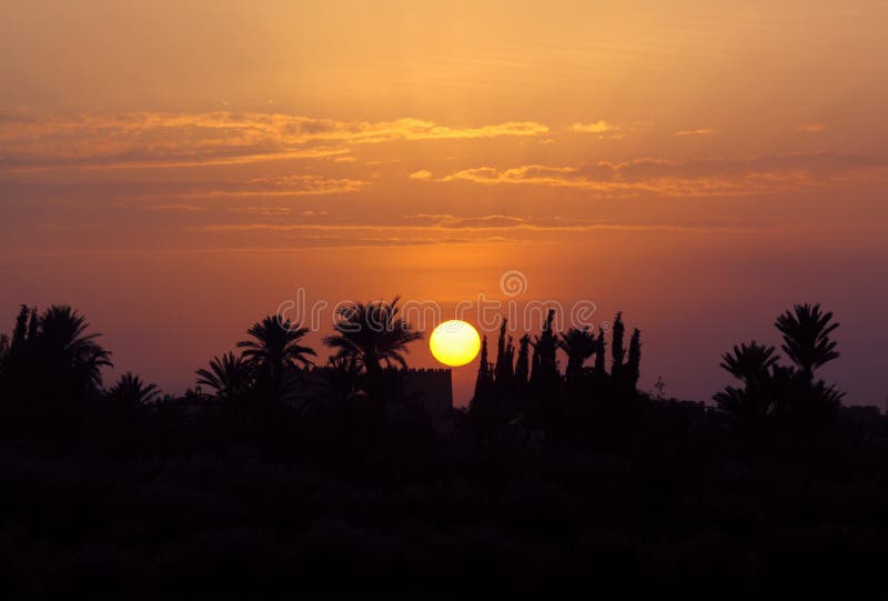 Moroccan sunset stock image. Image of powerful, dramatic - 2116845