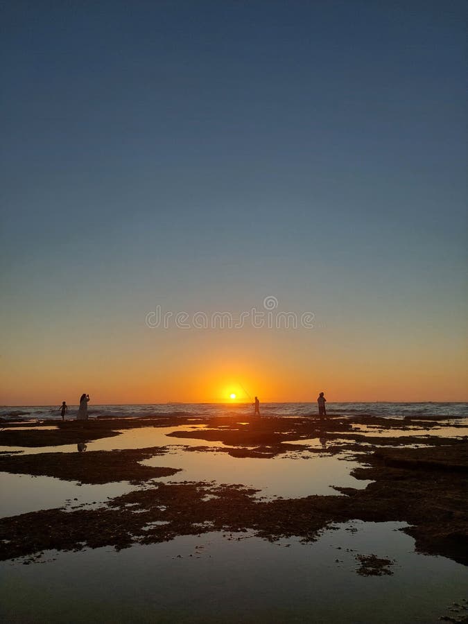 Sunset morroco ocean stock image. Image of horizon, shore - 385751175