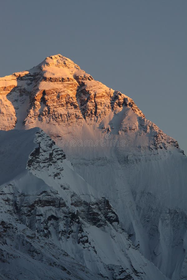 Sunset at Mount Everest stock image. Image of northface - 22563279