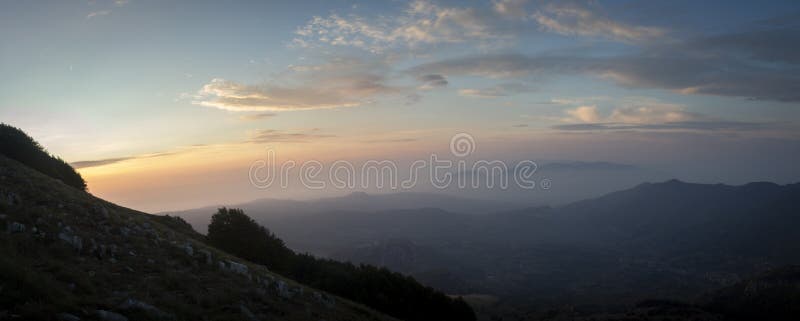 Sunset on the Mountain Summit Stock Image - Image of summit, mutria ...