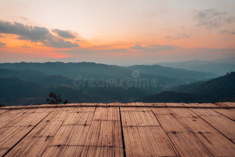 Sunset at Mountain View Point Stock Photo - Image of travel, sunrise ...