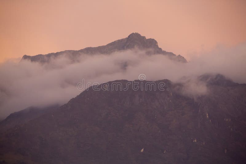Sunset on the Mountains in Merida, Venezuela Stock Image - Image of ...