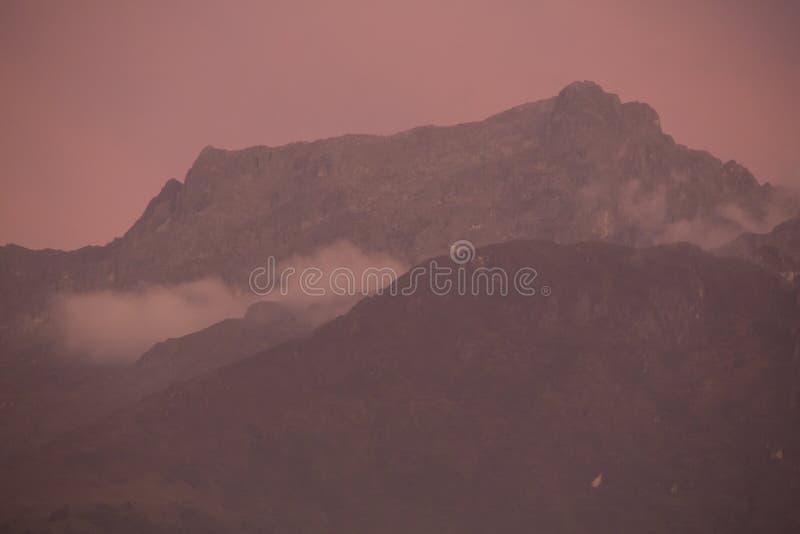 Sunset on the Mountains in Merida, Venezuela Stock Image - Image of ...